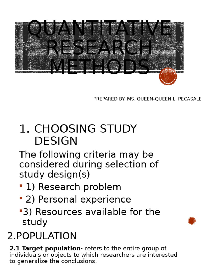 Quantitative Research Methods | PDF | Sampling (Statistics) | Questionnaire