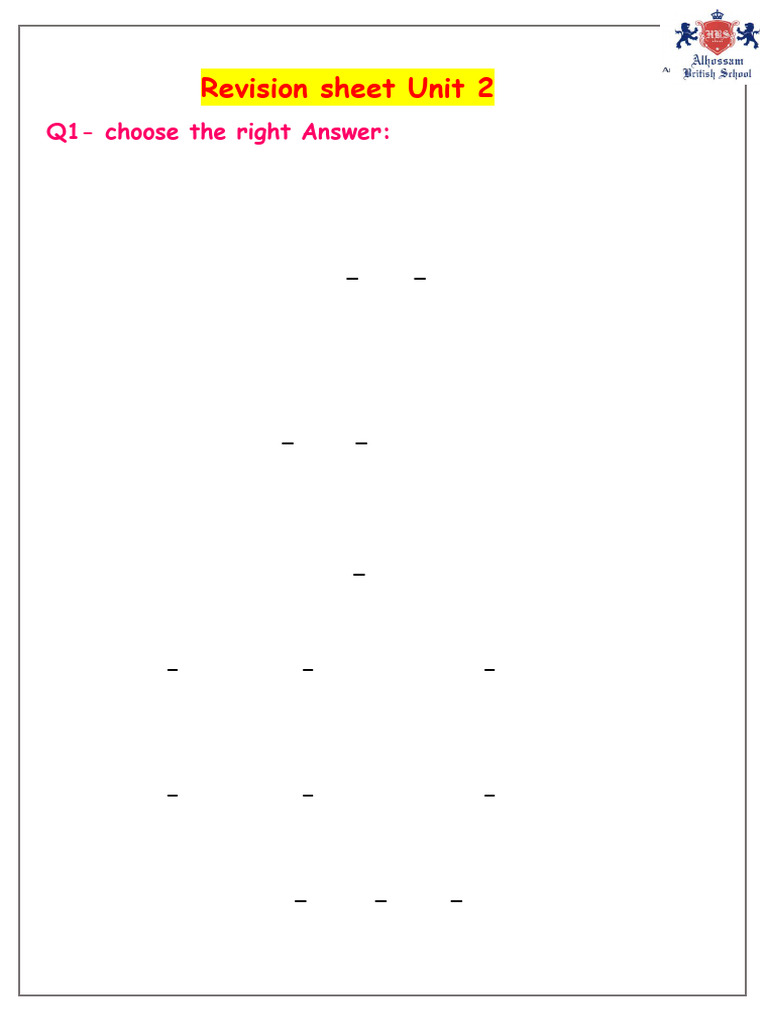 Y4-Science Revision Sheet - Unit 2&4 | PDF | Planetary Core | Crust (Geology)