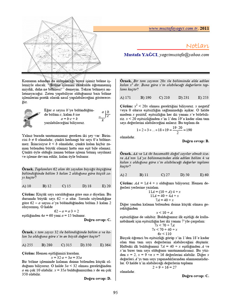 MAT111-bolme 95-98 | PDF