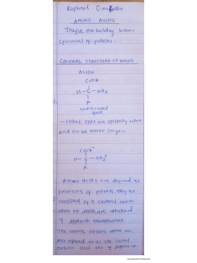 Bch 201 Amino Acid Pdf