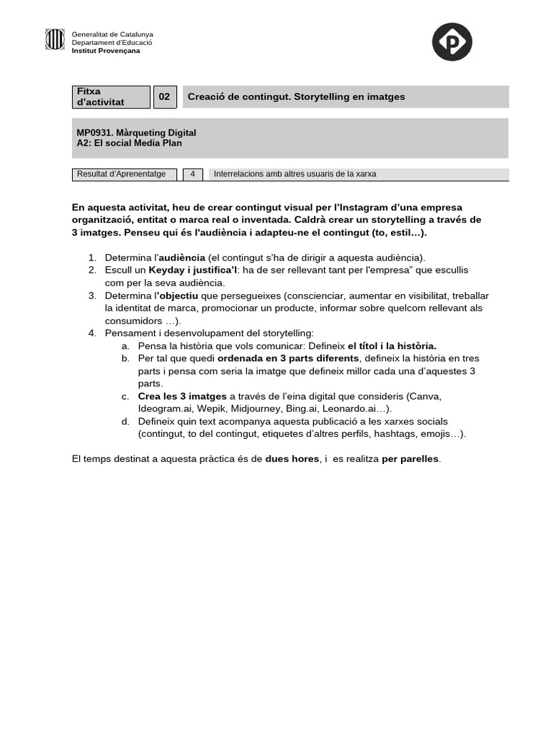 ACT2 - RA4 - Storytelling en Imatges | PDF