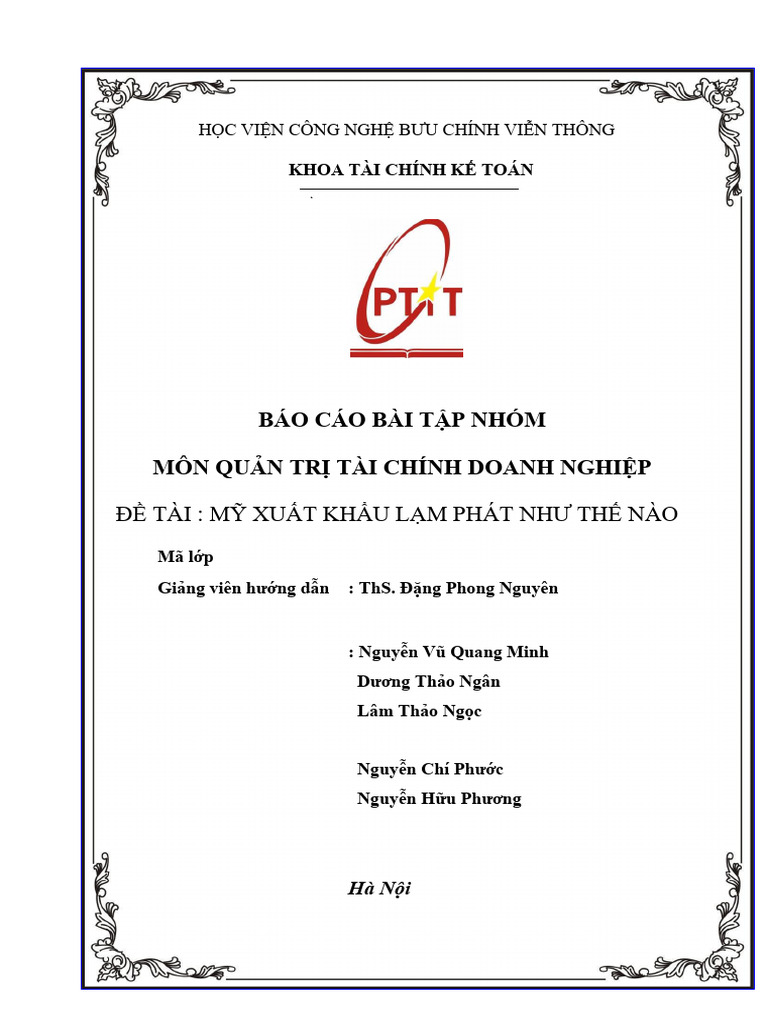 Báo cáo BTL-06- Thanh toán quốc tế | PDF