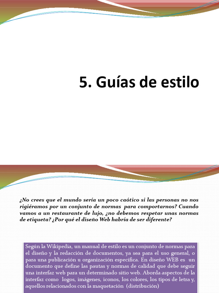 Guía de Estilo para Diseño Web | PDF | Red mundial | Internet y web
