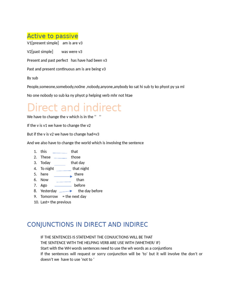 Active to passive | PDF | Adverb | Linguistics