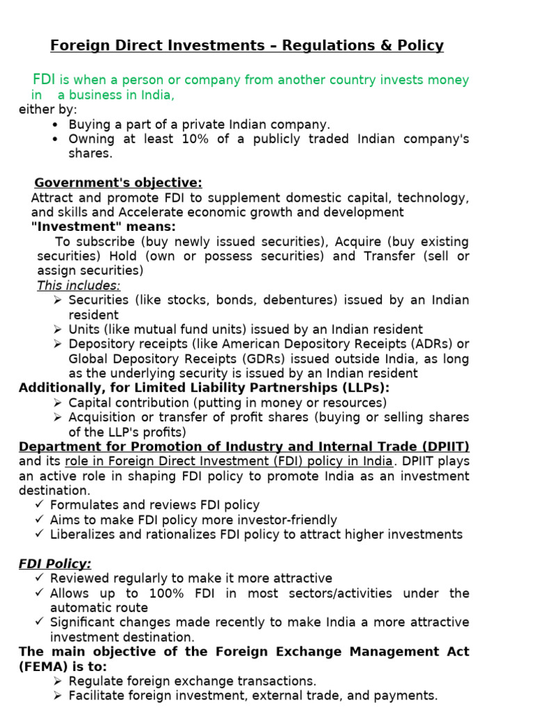 Foreign Direct Investments | PDF | Foreign Direct Investment | E Commerce