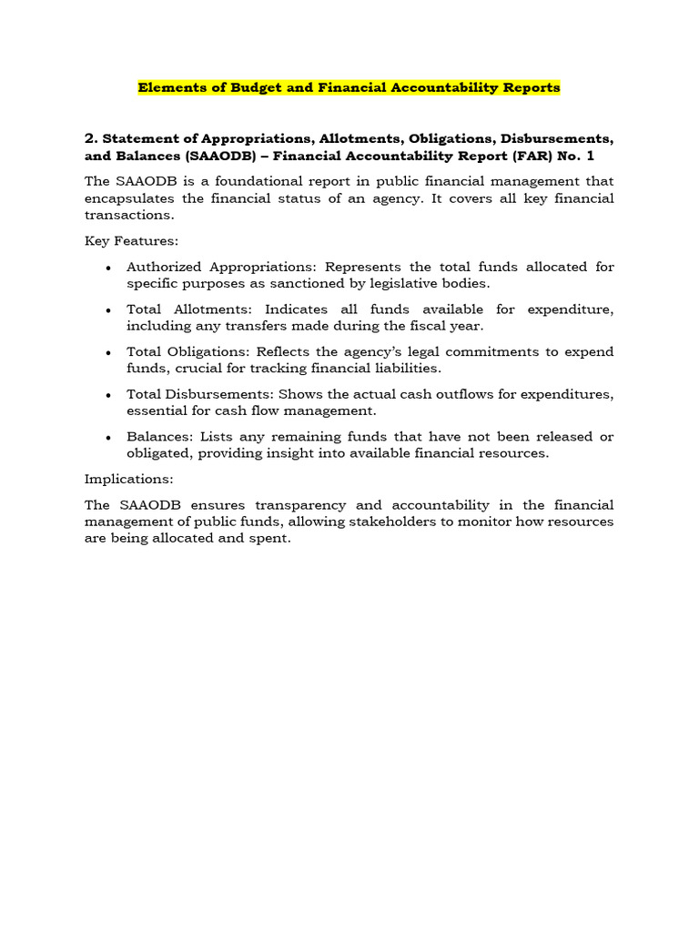 Statement of Appropriations, Allotments, Obligations, Disbursements ...