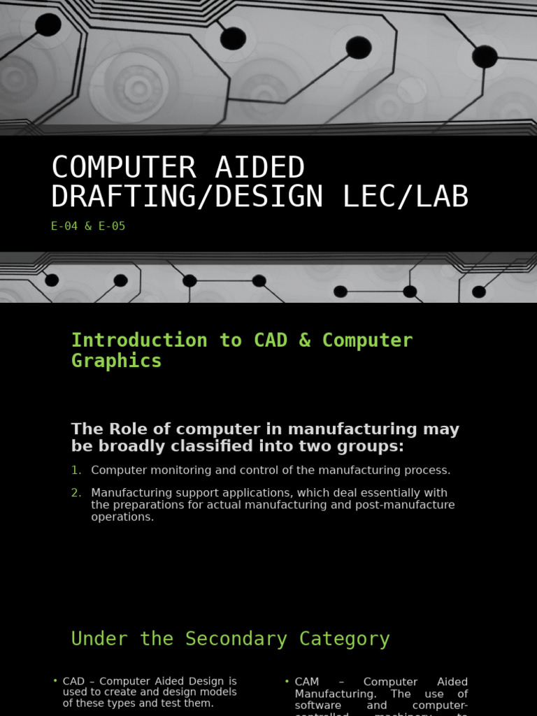 Computer Aided Drafting 1 | PDF | Computer Aided Design | Engineering