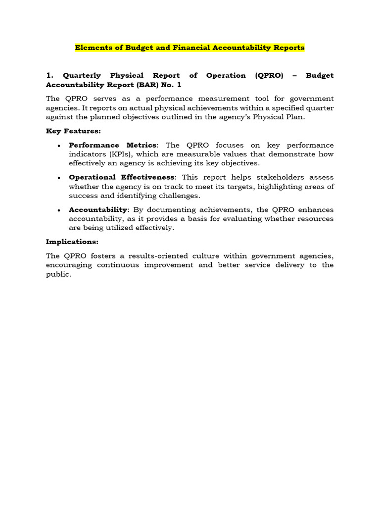 Government Agency Performance Report | PDF