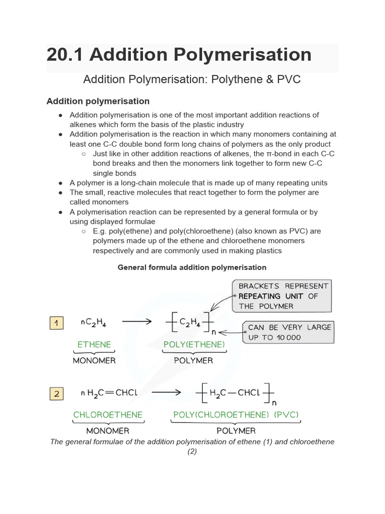 Polymerisation | PDF | Polymerization | Polymers