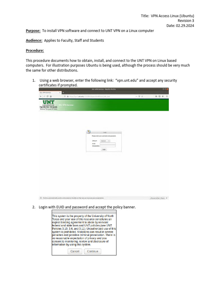 Unt VPN Linux Rev3 | PDF | Sudo | Linux