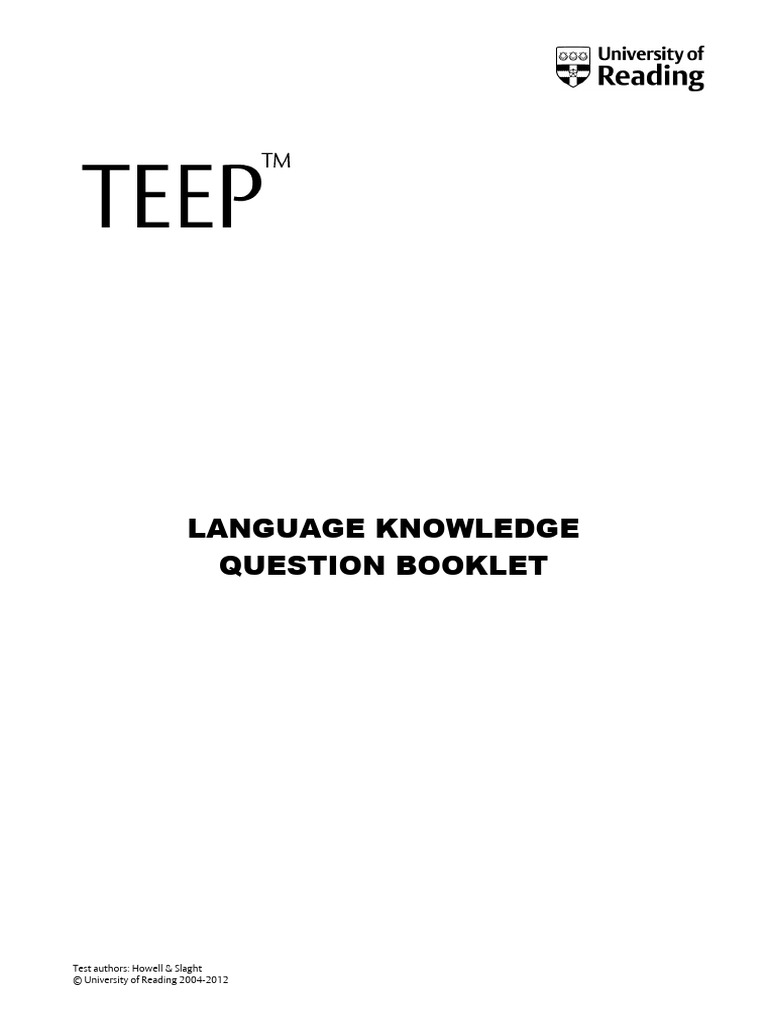 TEEP Language Knowledge Practice Test | PDF | Economies