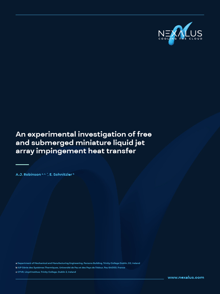 Free and Submerged Jet Impingement Heat Transfer | PDF | Heat Transfer ...