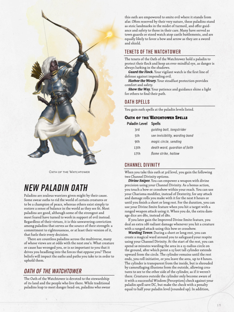 Paladin OathOfTheWatchtower | PDF