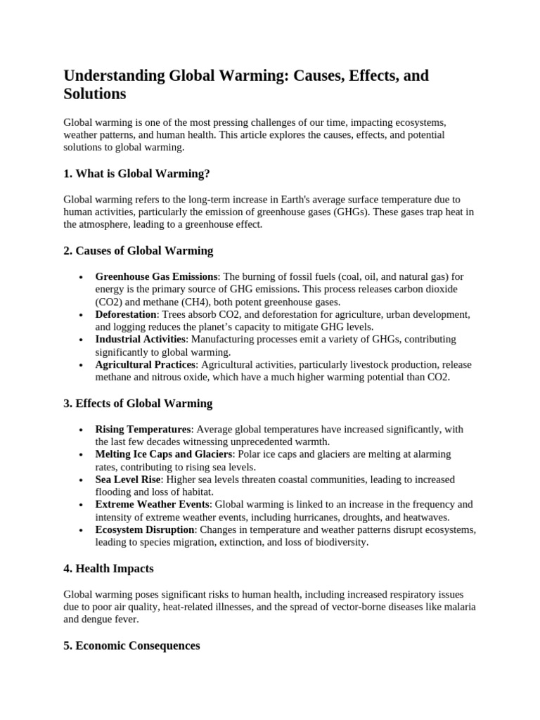 Understanding Global Warming | PDF | Climate Change | Greenhouse Gas