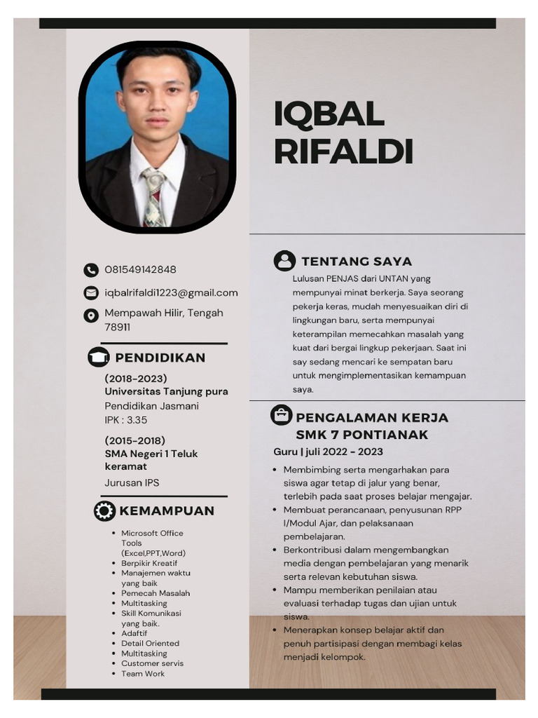 CV Iqbal Rifaldi | PDF