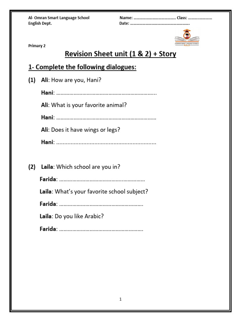Revision Sheet (unit 1 +3 ) oxford Discover + Story | PDF Revision Sheet (unit 1 +3 ) oxford Discover + Story | PDF