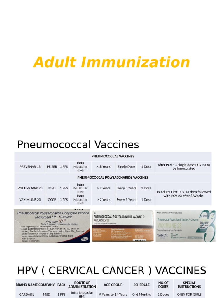 Adult Immunization | PDF | Viral Diseases | Health Sciences