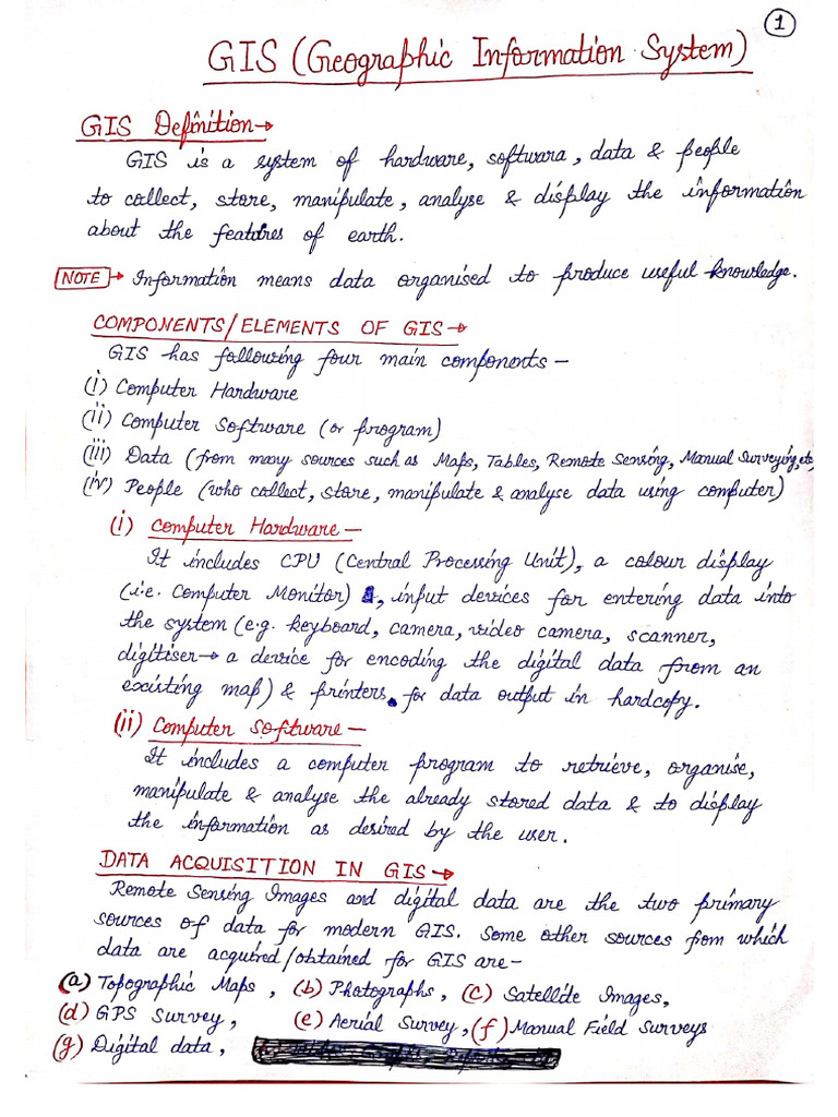 GIS Notes | PDF