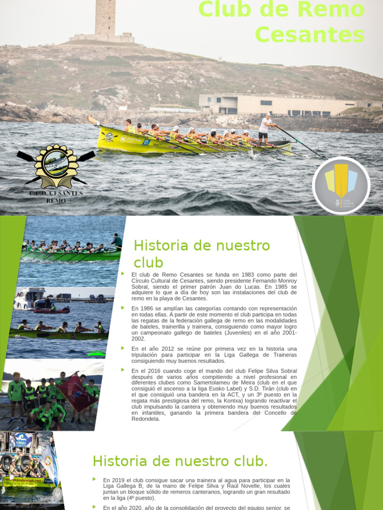 Club de Remo Cesantes Historia | PDF | Remo (deporte) | Carrera de botes