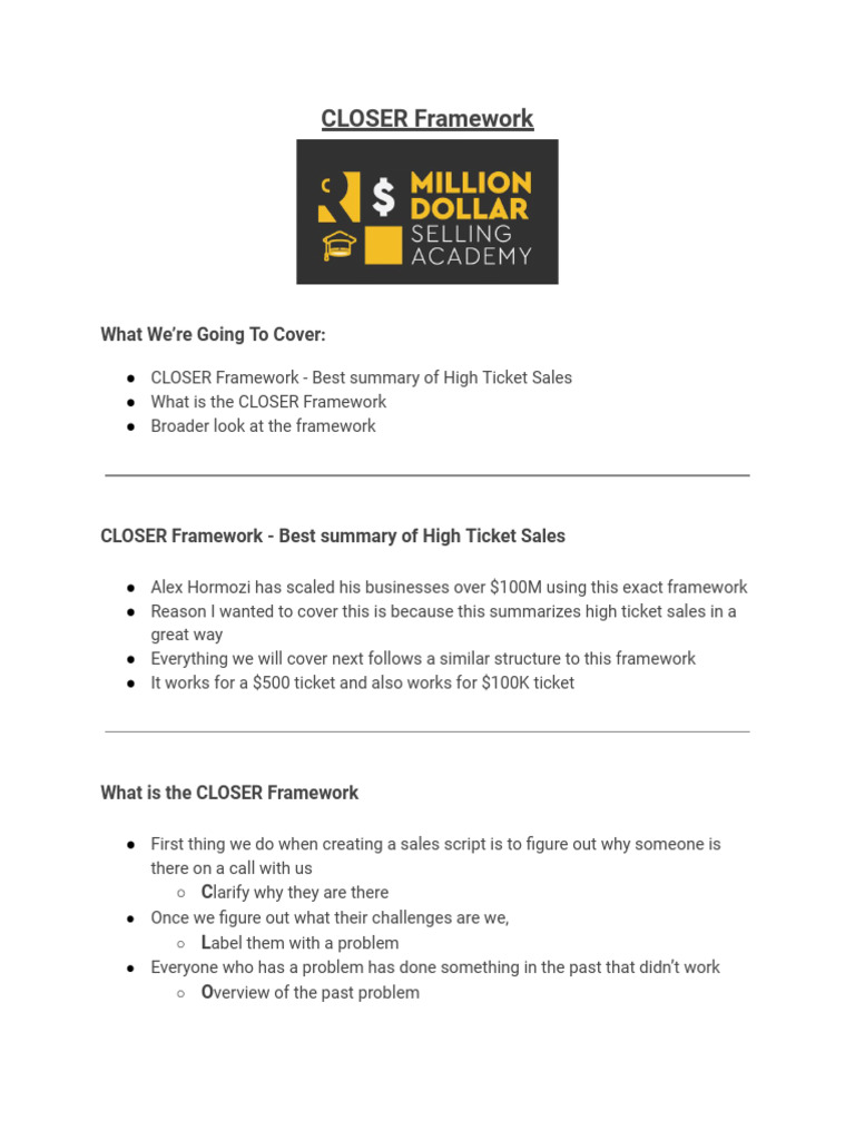 2e. Closer Framework | PDF