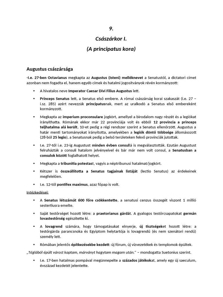 Ókor 9 | PDF