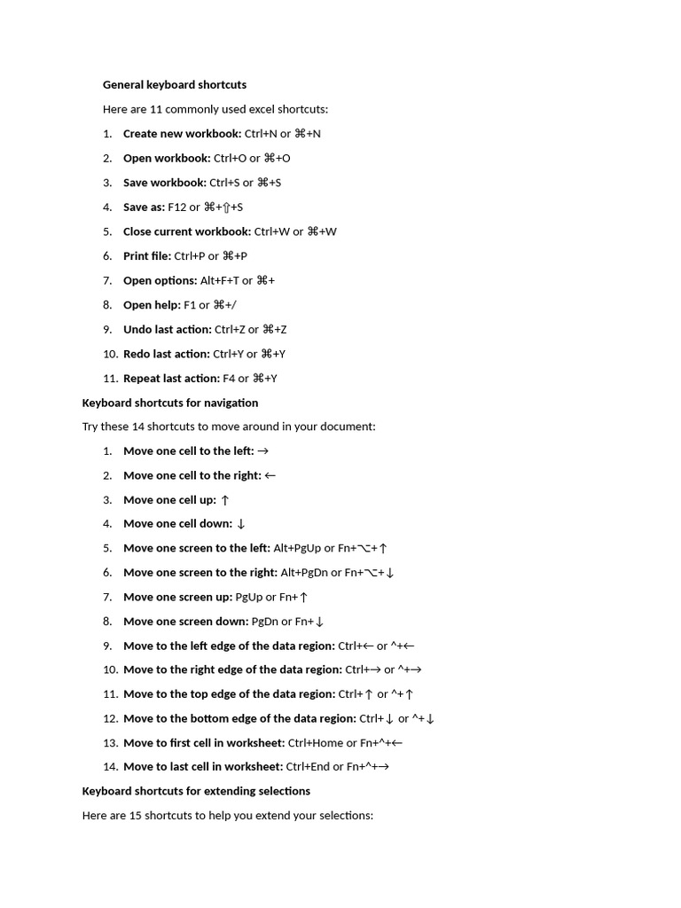 Excel MCQs and Shortcut Keys | PDF | Microsoft Excel | Spreadsheet