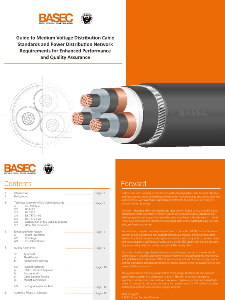 BASEC Guide to MV Cable Standards | PDF | Electrical Engineering