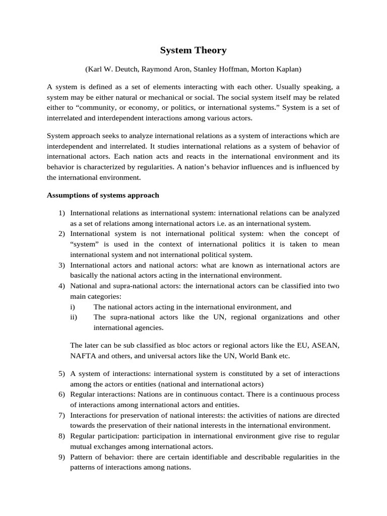 System Theory (1) | PDF | System | Systems Theory