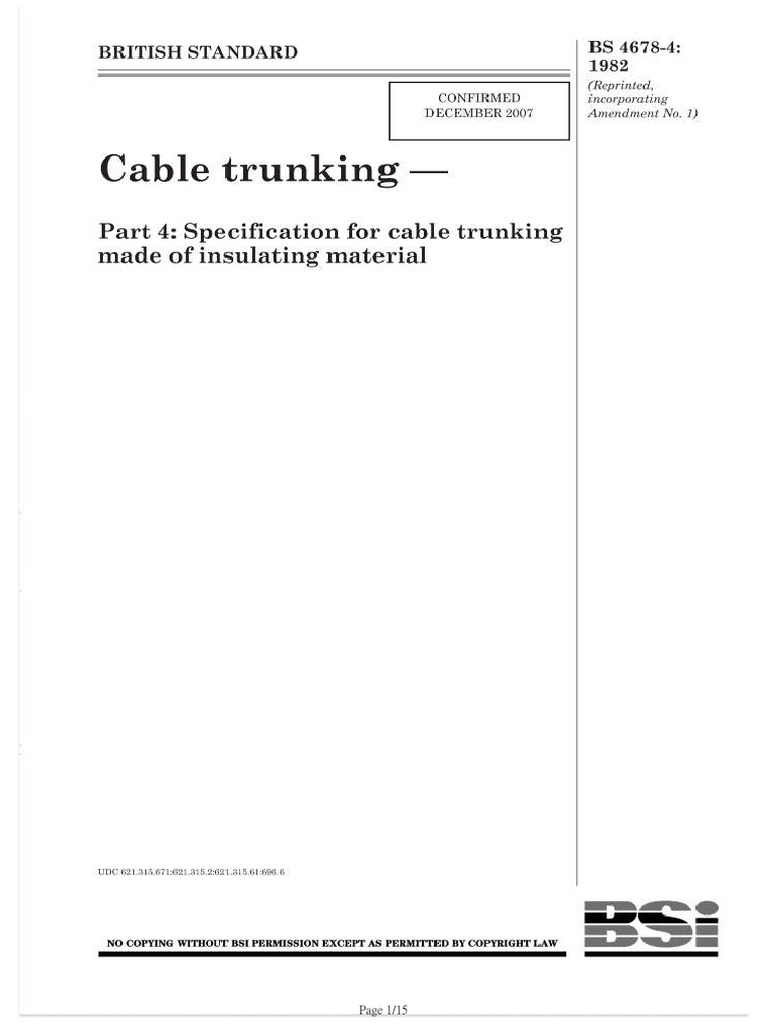 BS 4678-4 1982 | PDF