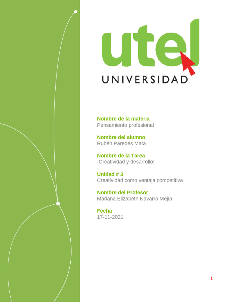 Tarea Semana 3 | PDF | Creatividad | Innovación Tarea Semana 3 | PDF | Creatividad | Innovación