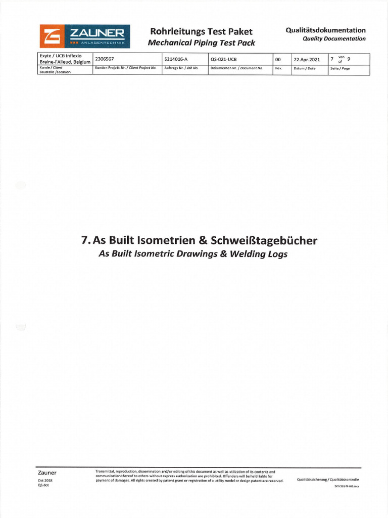 Zat Csg1 TP 005 07 As Builts | PDF