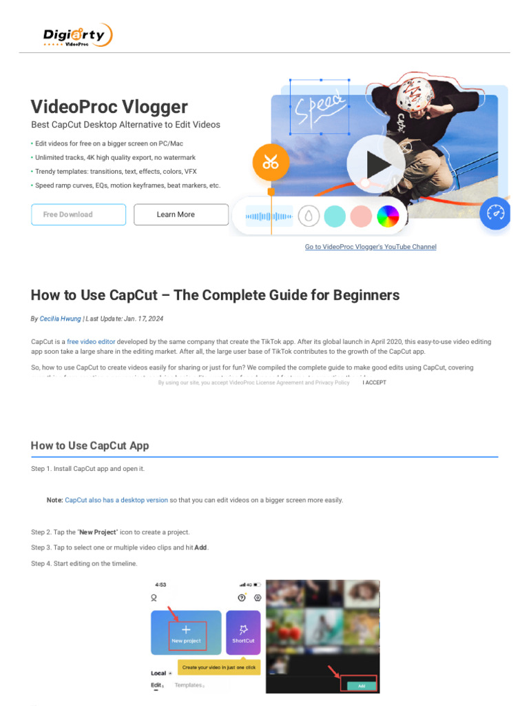 How To Use CapCut - The Complete Guide For Beginners | PDF | Video | Icon (Computing)