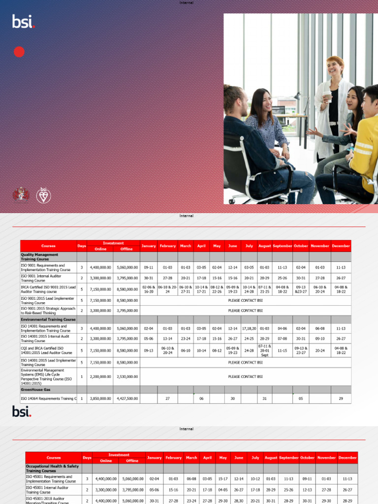Training Schedule 2023 Bsi Group Indonesia Pdf Intellectual Works