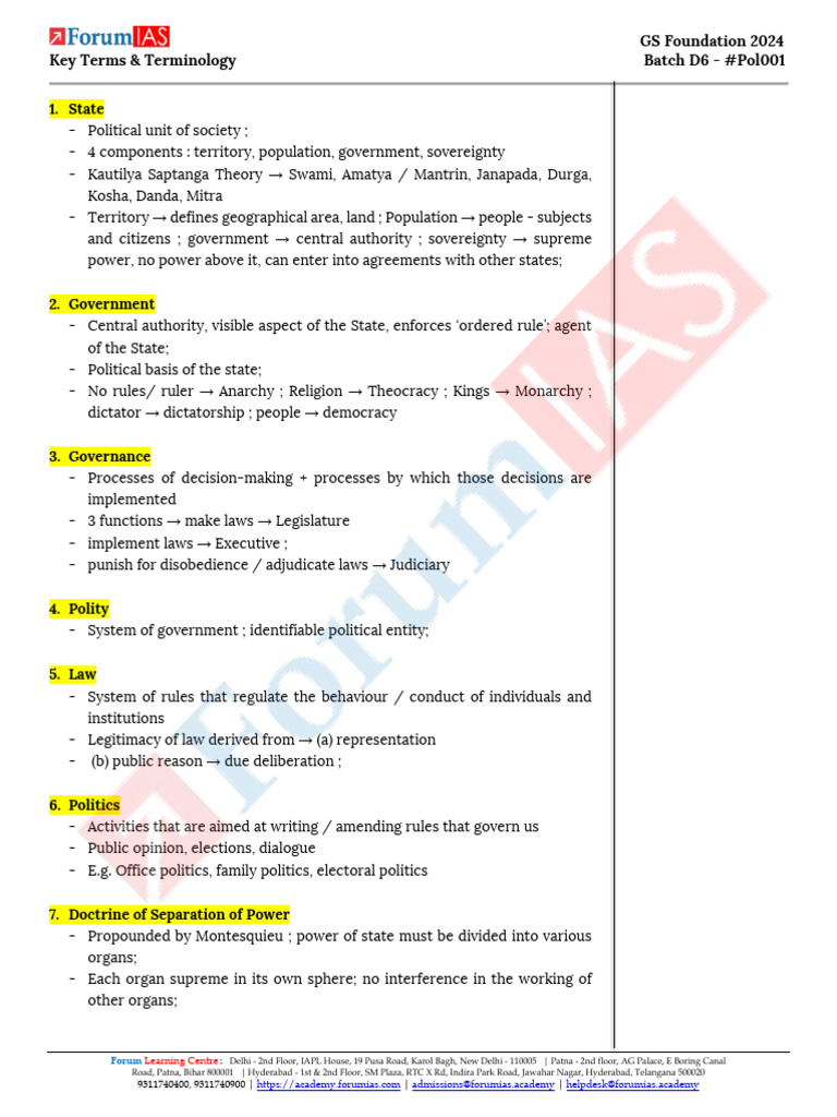 Polity-1-D6-Basic-Terms | PDF | Rule Of Law | Communism