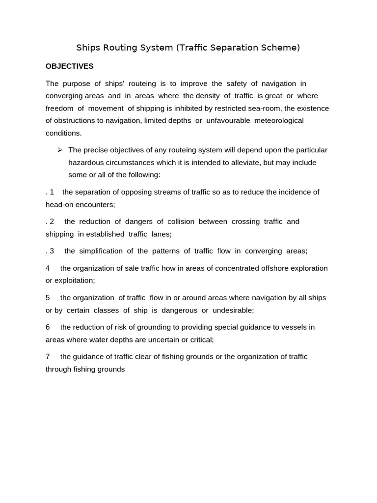 Ships Routeing VTS | PDF | Traffic | Ships