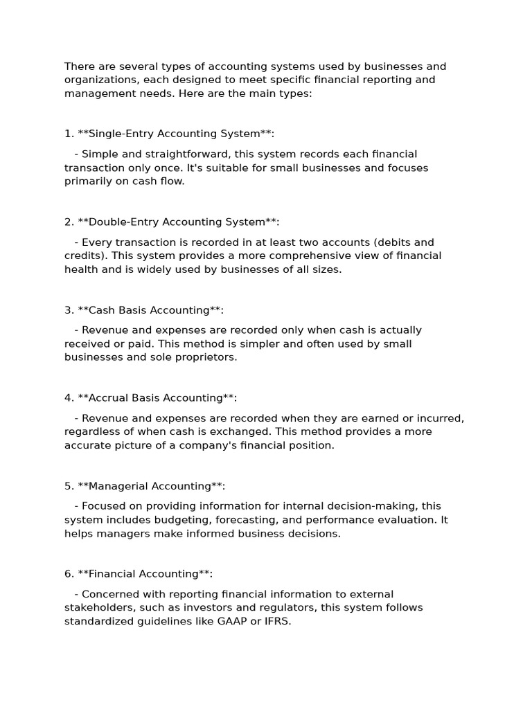 Types of Accounting | PDF