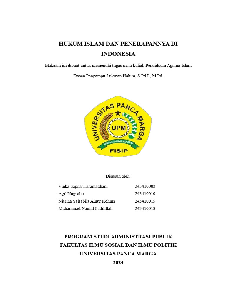 Hukum Islam Dan Penerapannya Di Indonesia Pdf 