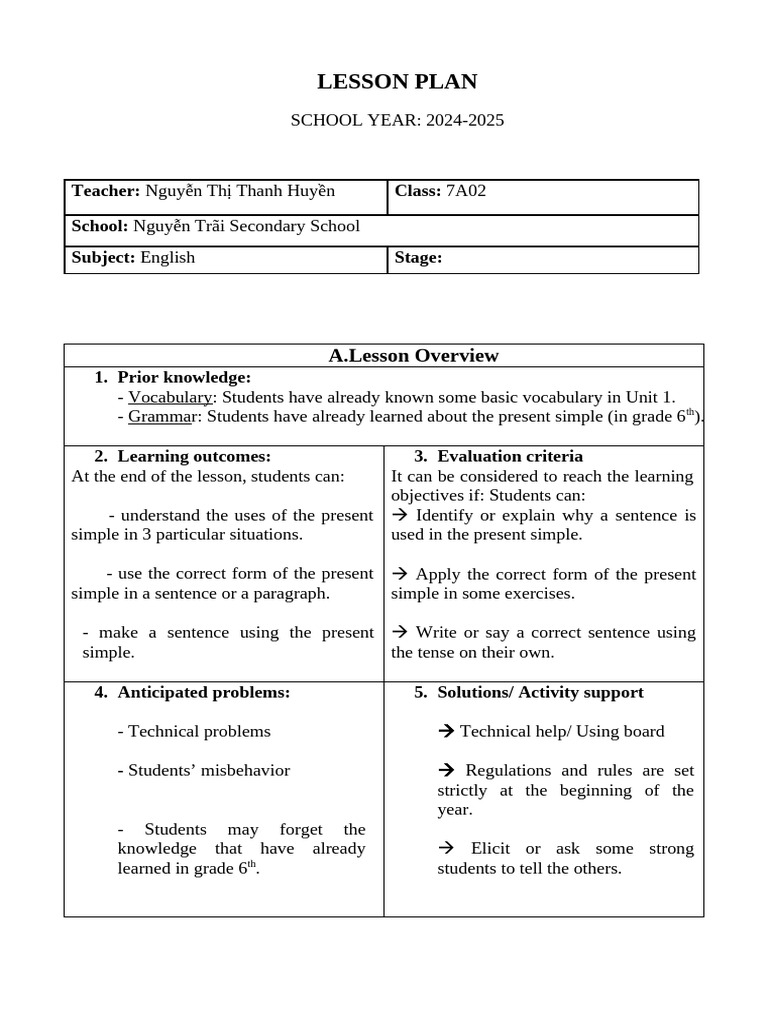 Lesson plan- grammar( 25-9) | PDF | Question | Linguistics