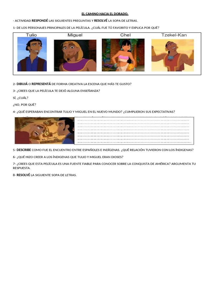 El Camino Hacia El Dorado | PDF | Artes del Lenguaje y Comunicación