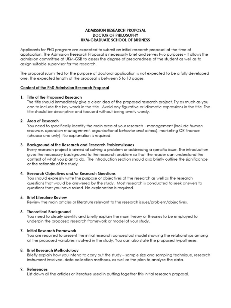 KPP PhD Admission Research Proposal RP模板 | PDF | Conceptual Model | Theory