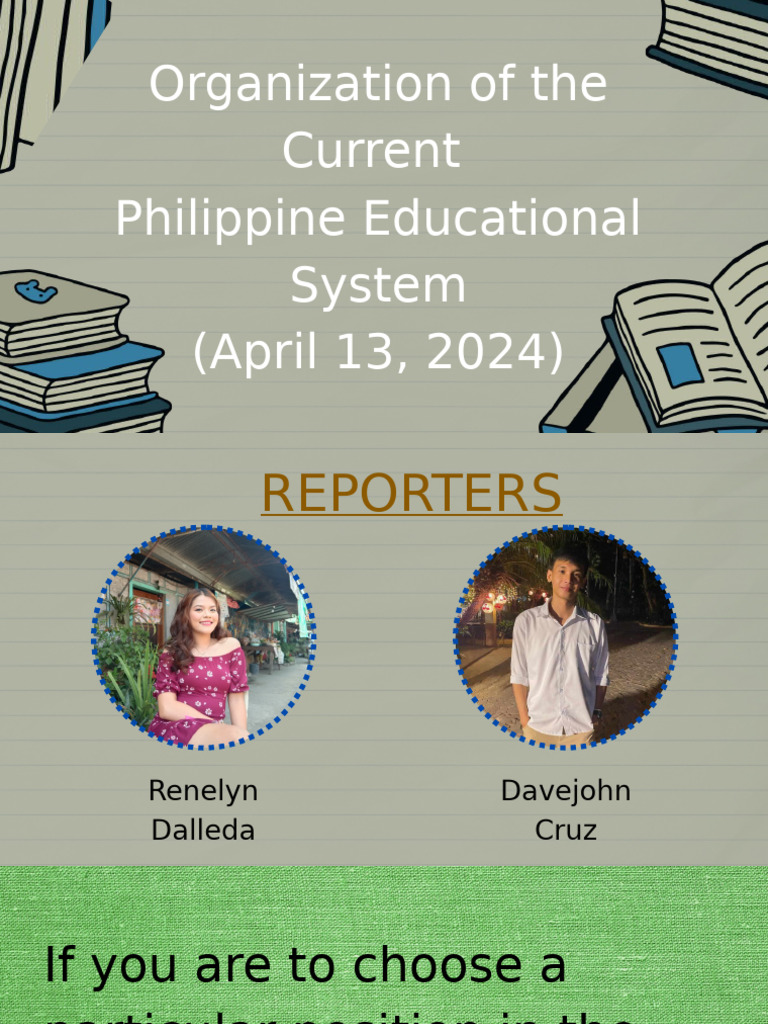 Organization of the Current Philippine Educational System | PDF ...