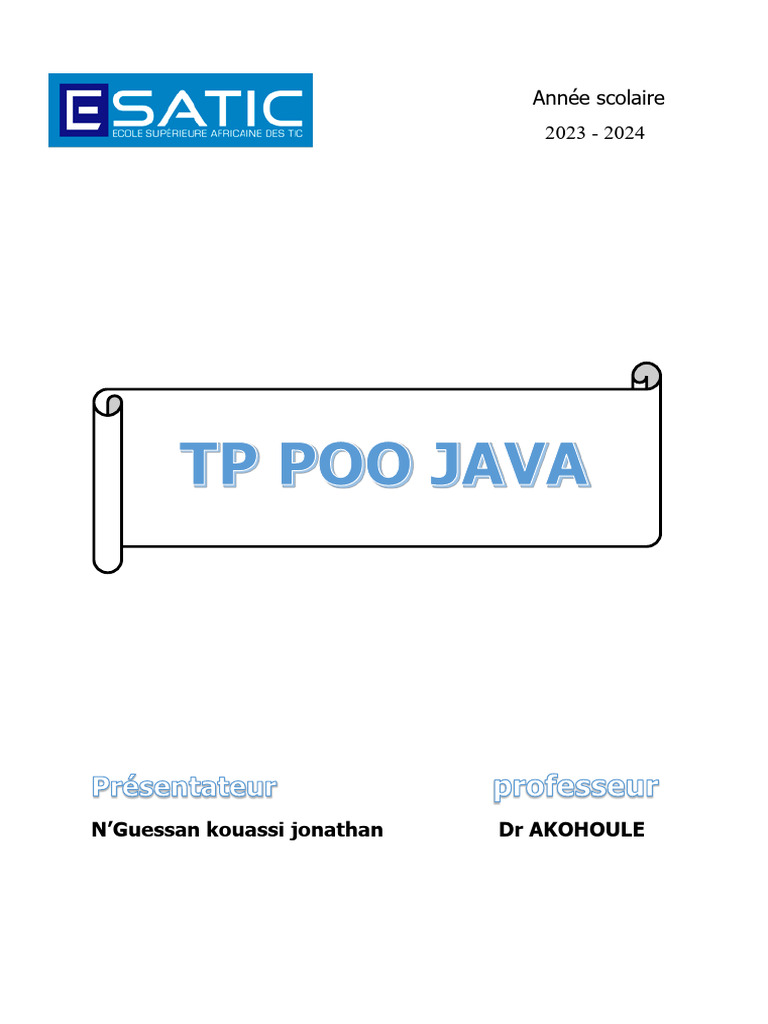 TP Installation et Développement en Java | PDF | Java (Langage de ...