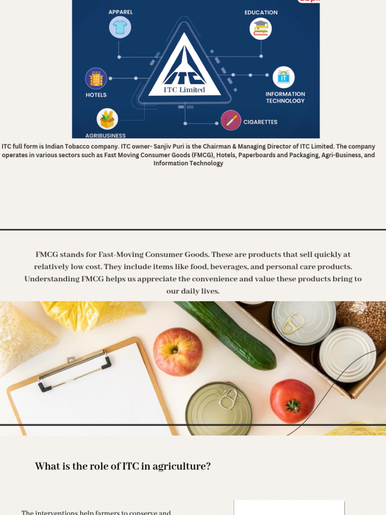 ITC: FMCG Growth and Future Goals | PDF