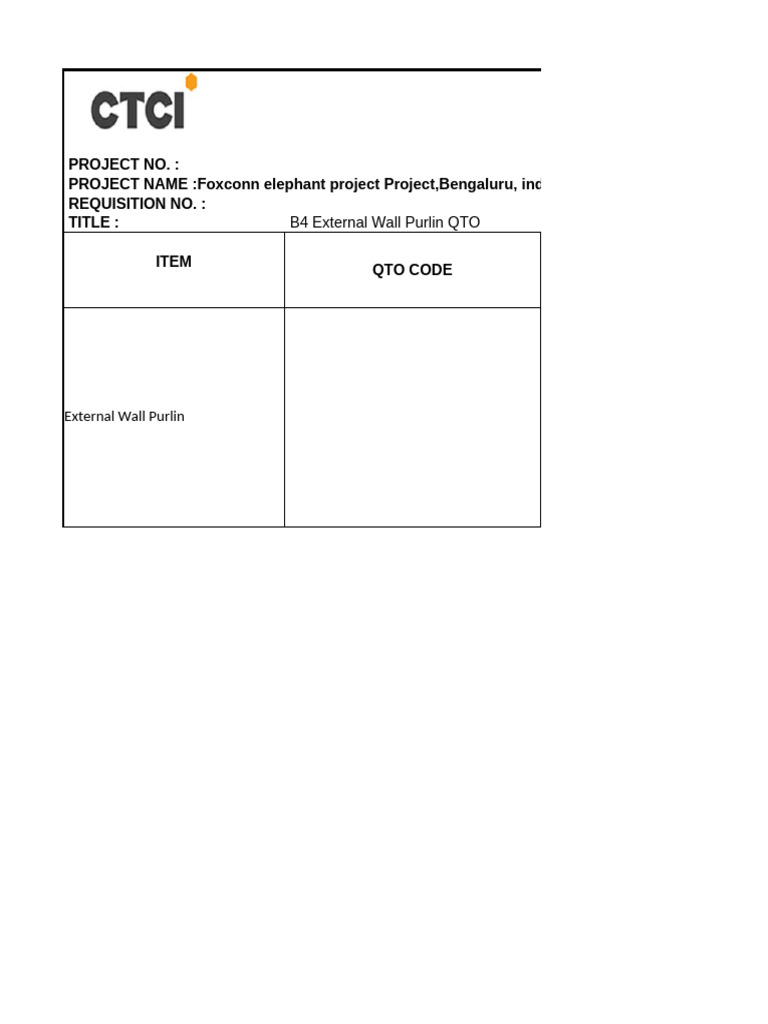 结构（Exterior Purlin Structure）QTO B4 20240624 | PDF