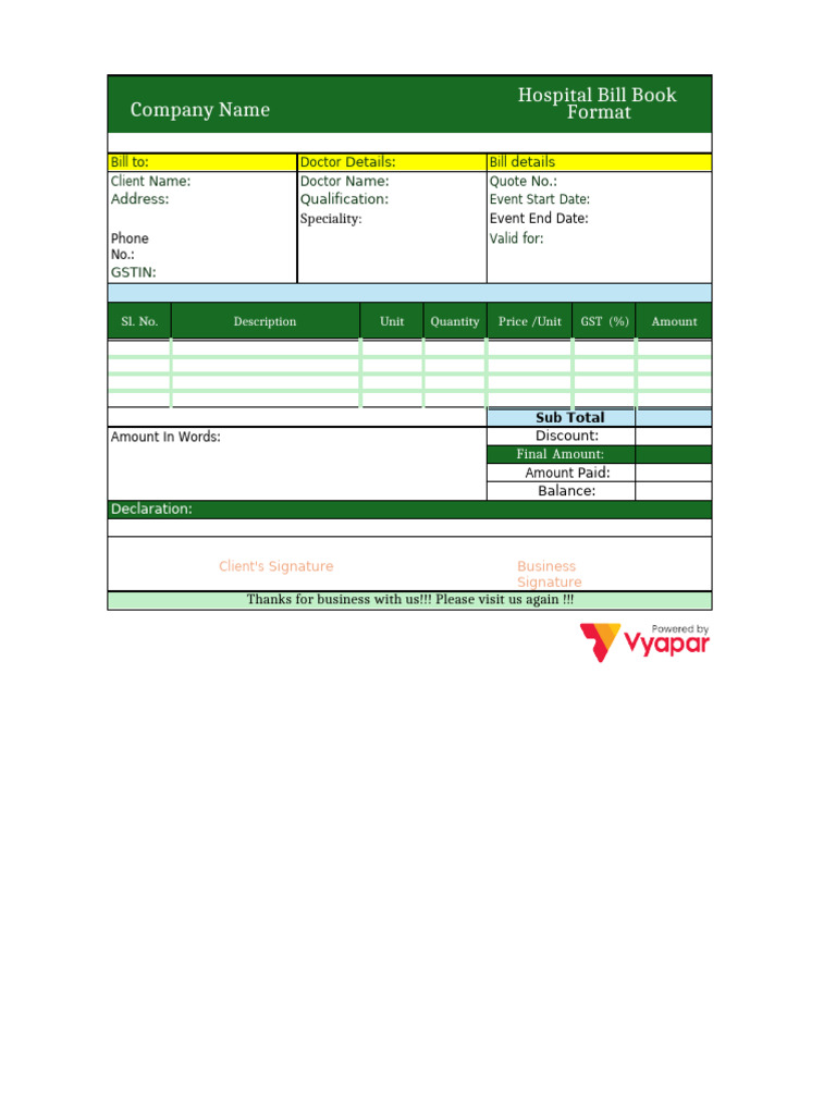 Hospital-bill-book-format-01 | PDF