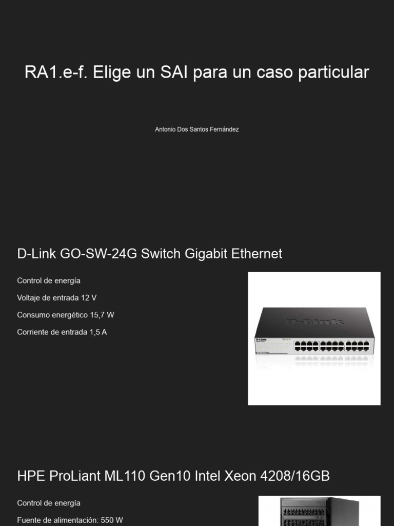 RA1.e-f. Elige Un SAI para Un Caso Particular | PDF | Ciencia y ...