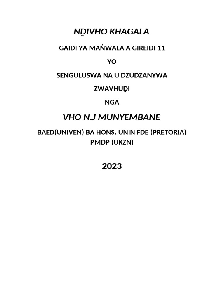Li A Kovhela Notsi 2023 | PDF