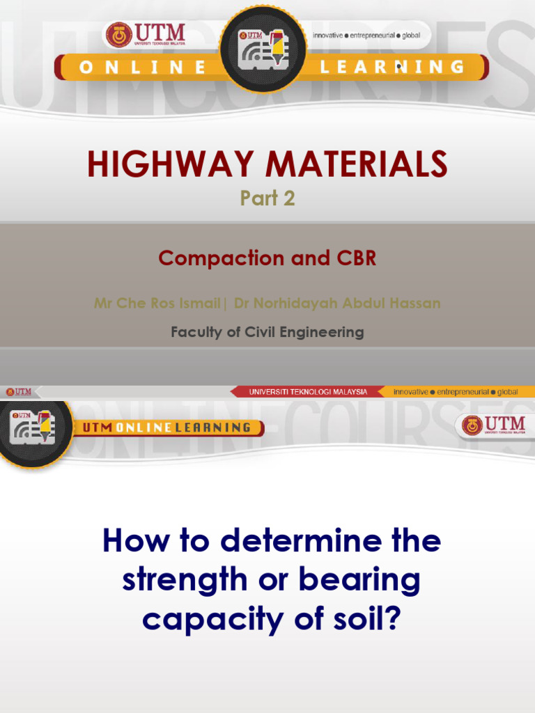 02-Highway Materials - Compaction CBR | PDF | Density | Horticulture