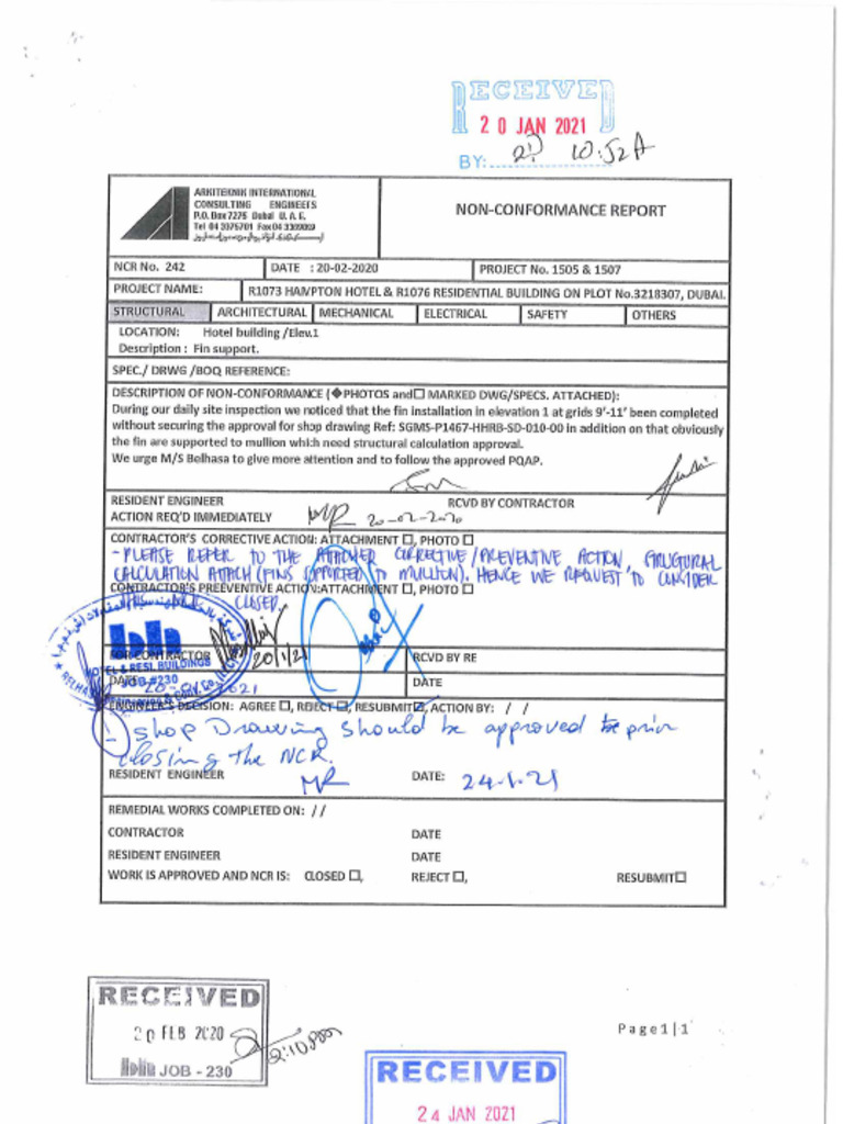 242.NCR - Resubmitt - 24.01.21 | PDF