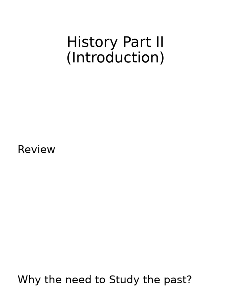 History Part II Introduction (1) | PDF History Part II Introduction (1) | PDF
